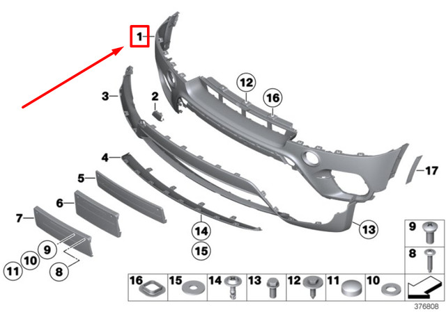 51117222718 BMW X5 2011-2013 E70 Upper Bumper Cover for sale online | eBay