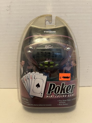 Vintage Poker Mini Casino Game Handheld Electronic Tiger Draw Hasbro ...