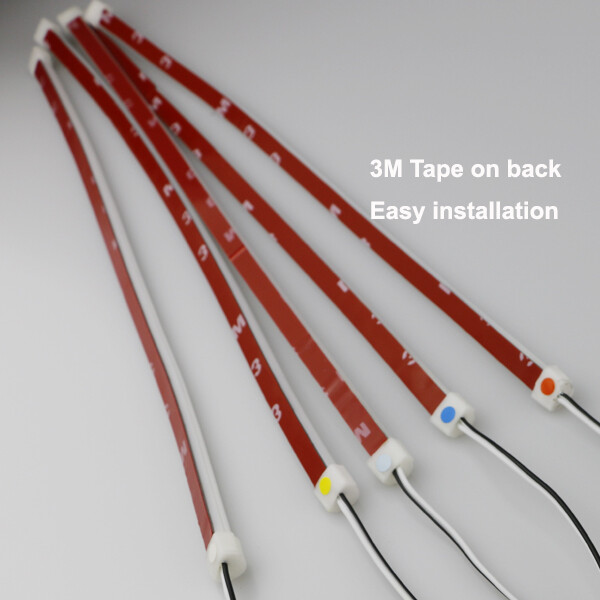 2X 10W White 60cm 24" Slim LED Soft Tube Light Bar For Car Motorbike ...