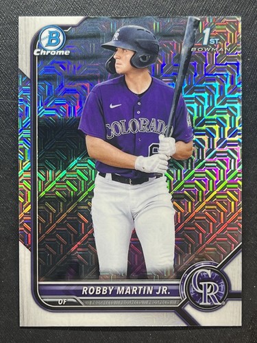 ROBBY MARTIN JR. ROOKIE MOJO REFRACTOR 2022 1st Bowman Chrome Rockies # ...