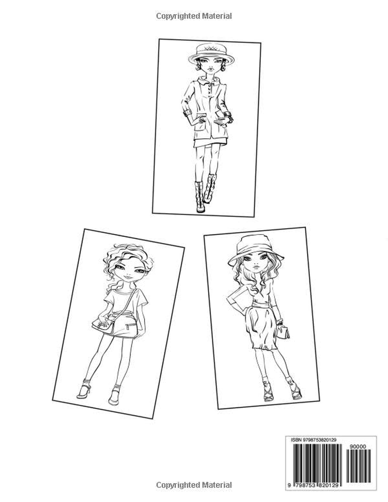 Fashion Coloring Pages Fashionable Girls Coloring Pages Fashion