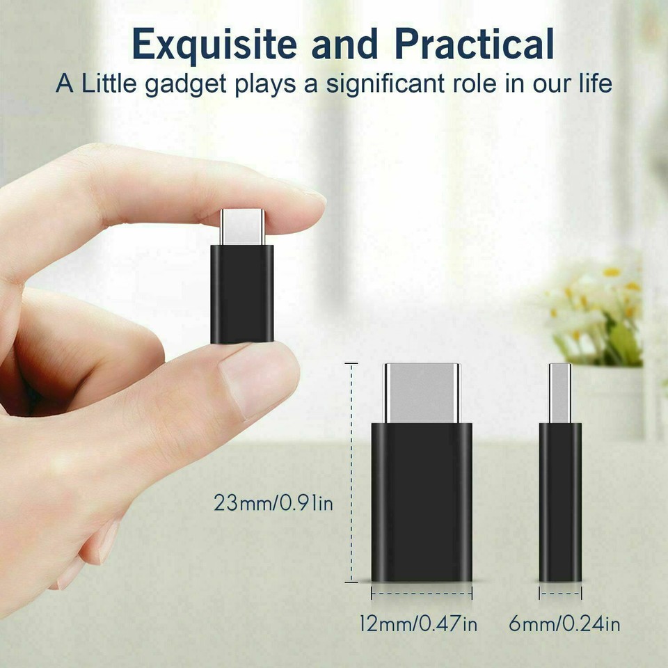 New 2 Pack Micro USB to Type C Adapter Converter Micro-B to USB-C ...