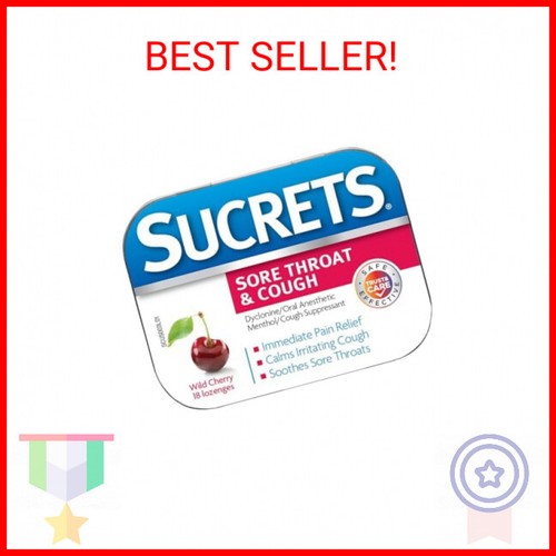 Sucrets Sore Throat Lozenges, Wild Cherry Flavor, 18 Count | eBay