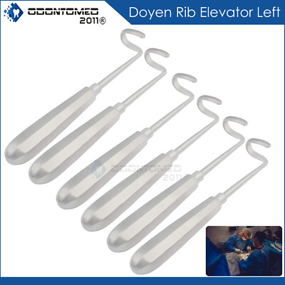 6 Doyen Rib Elevator Curved 7" Left Surgical Instruments | eBay