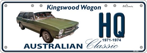 Holden HQ STATION 1971 72 73 Number Plates GMH Licence Vanity Sign ...