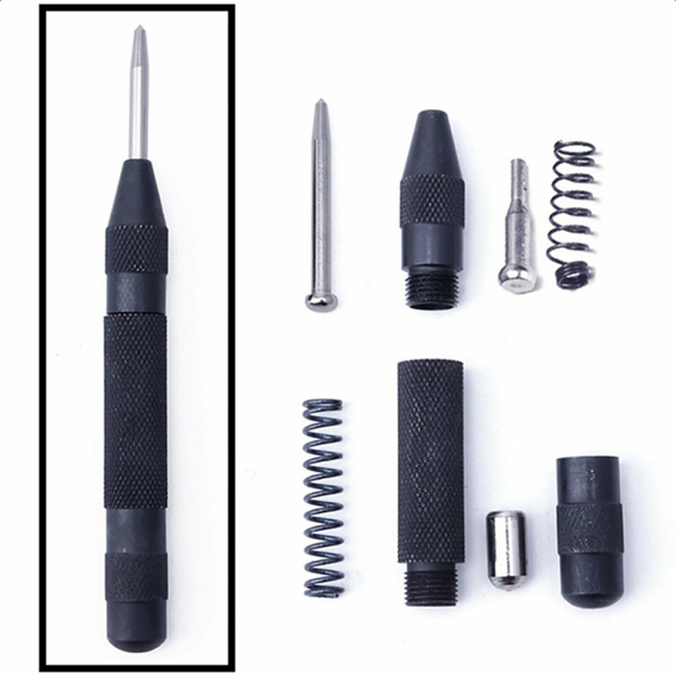 125mm/155mm Automatic Centre Punch Adjustable Spring Loaded Metal Drill ...