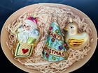 Inge-Glas Baby's First Christmas hand-blown glass ornaments*Santa*xmas ...
