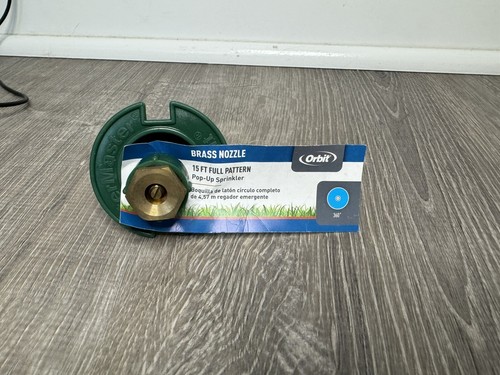 Orbit 54027 Plastic Pop-Up Sprinkler Spray Head with Brass Nozzle, Full ...