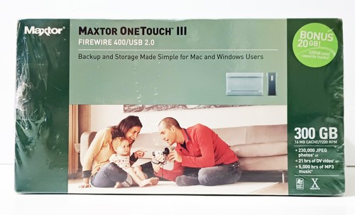 SEALED Maxtor One Touch III 300GB External Hard Drive Disk USB 2.0 FireWire 400 751921029624 | eBay