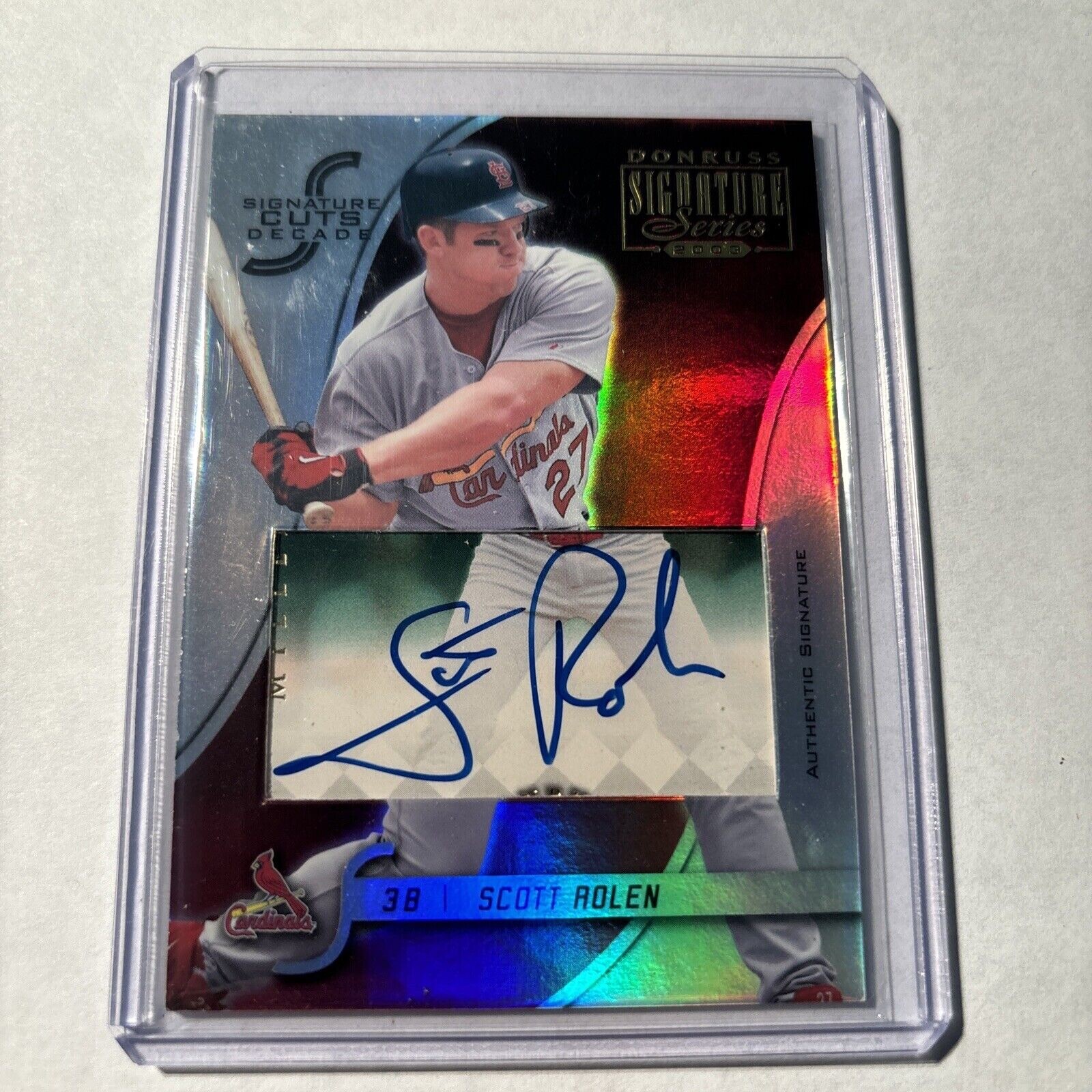 2003 Donruss Signature Series SCOTT ROLEN Signature Cuts DECADE 2/10 🔥 ...