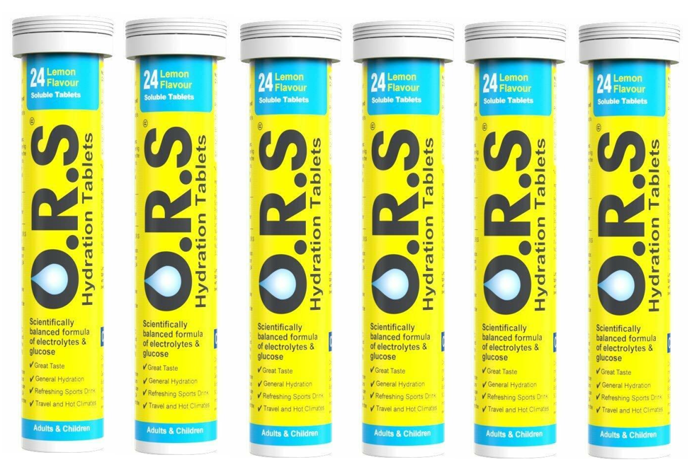 ORS Oral Hydration Salts Lemon Flavour - 24 Tablets NEW UK Stock x 6 ...