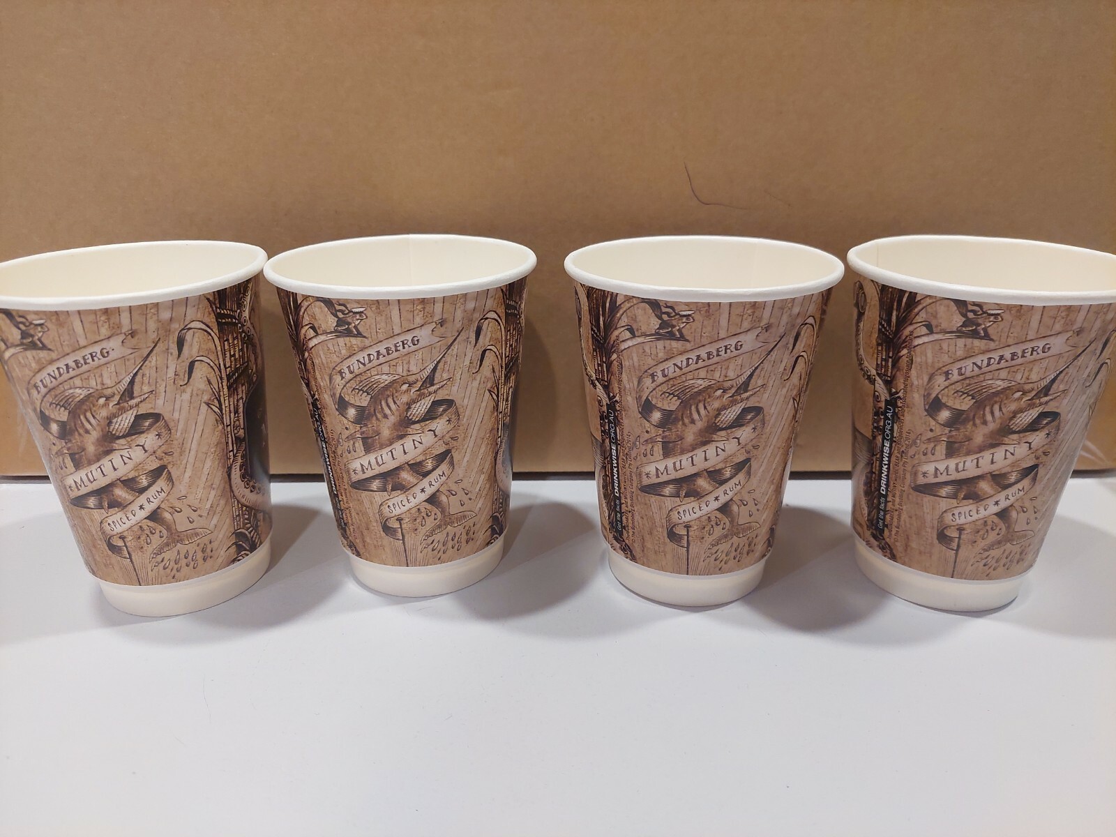 Rare 4 Bundaberg Mutiny Spiced Rum Waxed Paper Cups | eBay