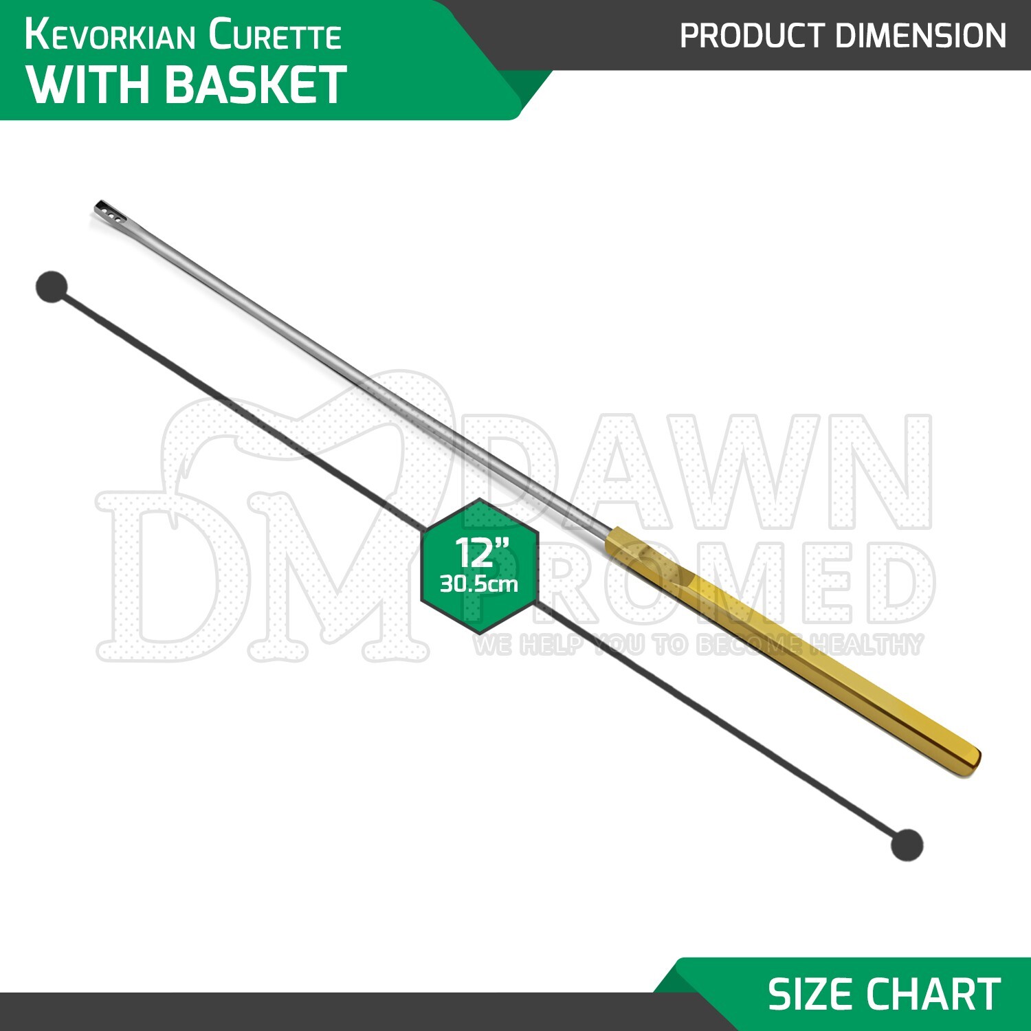 Kevorkian Biopsy Curette 5 Pcs Set 12" With Basket OB/GYN Surgical Inst ...