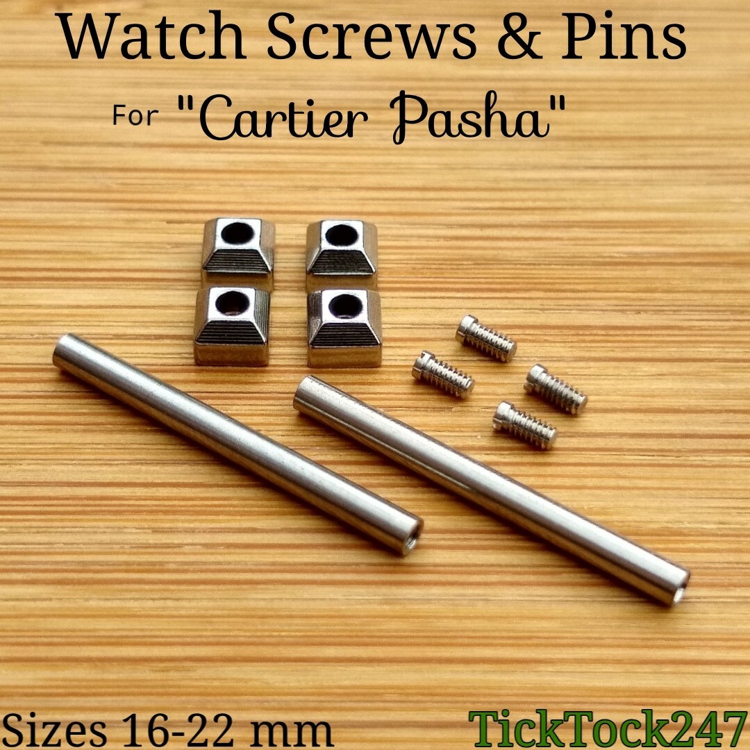 Watch screws tubes for CARTIER PASHA pin strap bracelet band 16mm-22mm ...