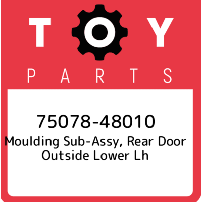 75078-48010 Toyota Moulding sub-assy, rear door outside lower lh ...