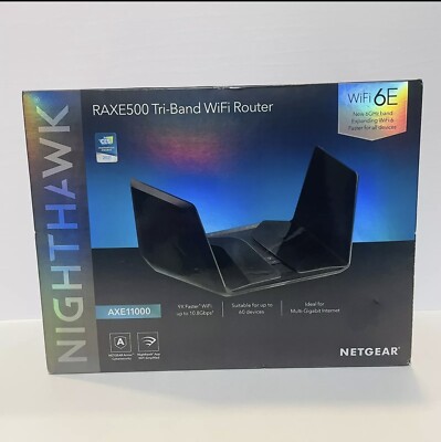Netgear Nighthawk RAXE500-1000NAS AXE 11000 6E Wireless Tri-Band Wifi ...