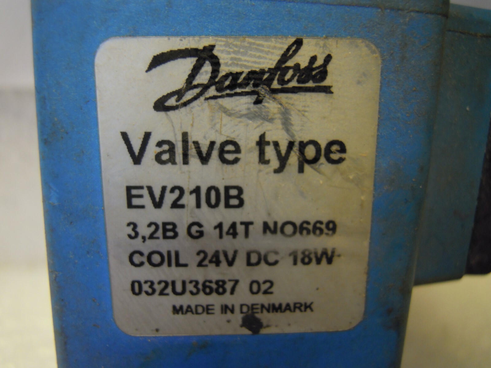DANFOSS 018F7397 SOLENOID VALVE COIL 24VDC 18W EV210B | eBay
