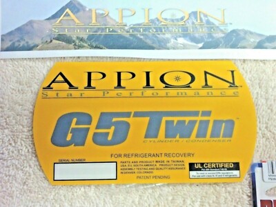 Recovery Units - Appion G5 Twin Refrigerant Recovery Unit