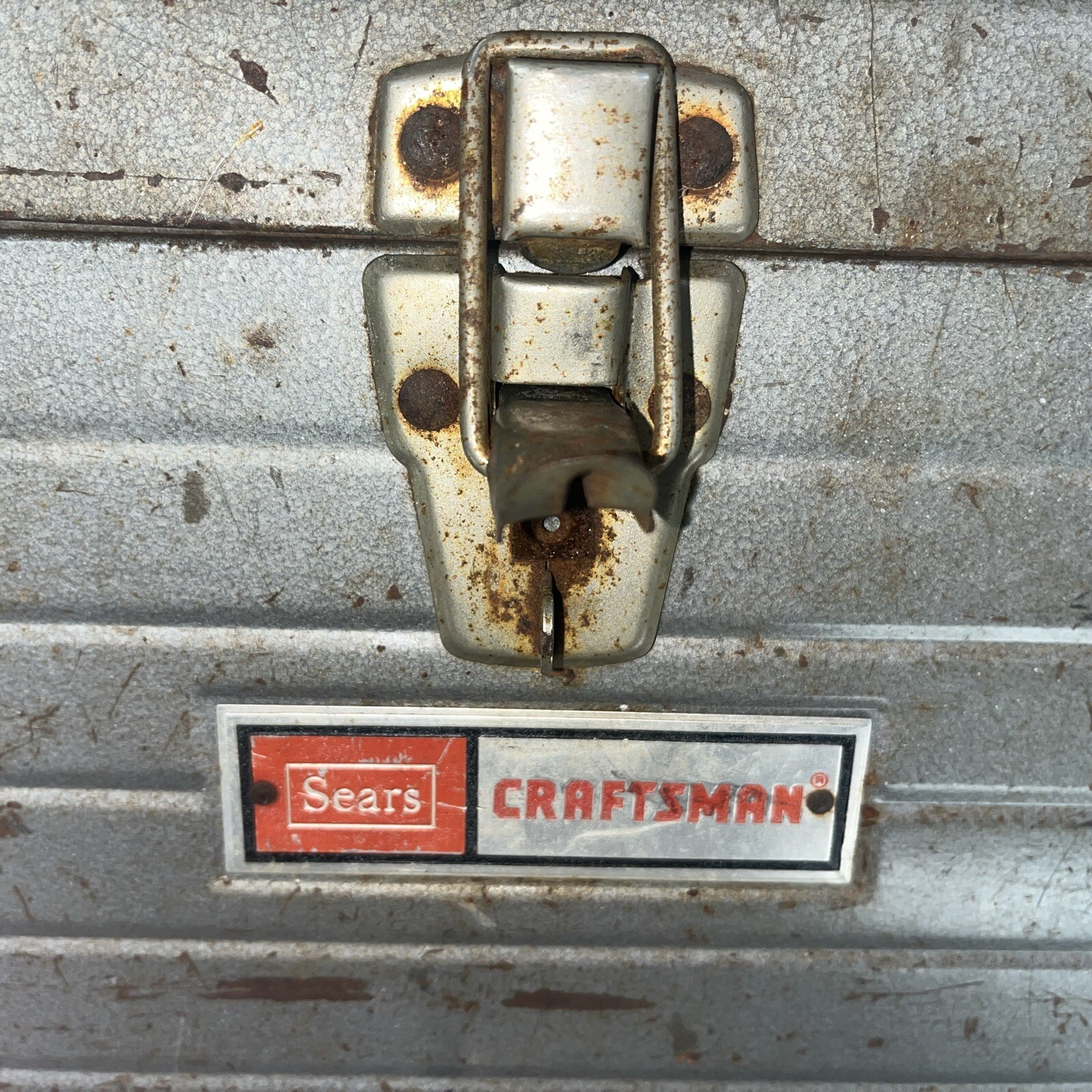 craftsman vintage hand carry metal tool box with emblem | eBay