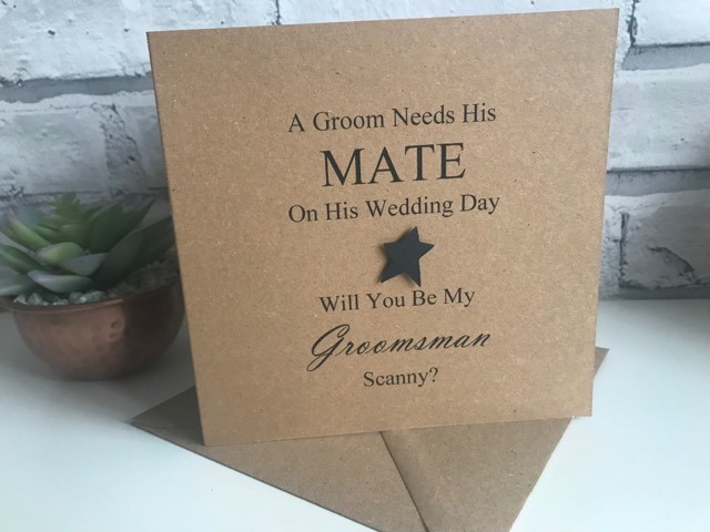 Personalised Will You Be My Best Man Card Usher Groomsman Page Boy