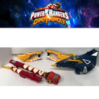 Power Rangers Dino Thunder Z Rex Blaster Staff Shield & Grips set ...