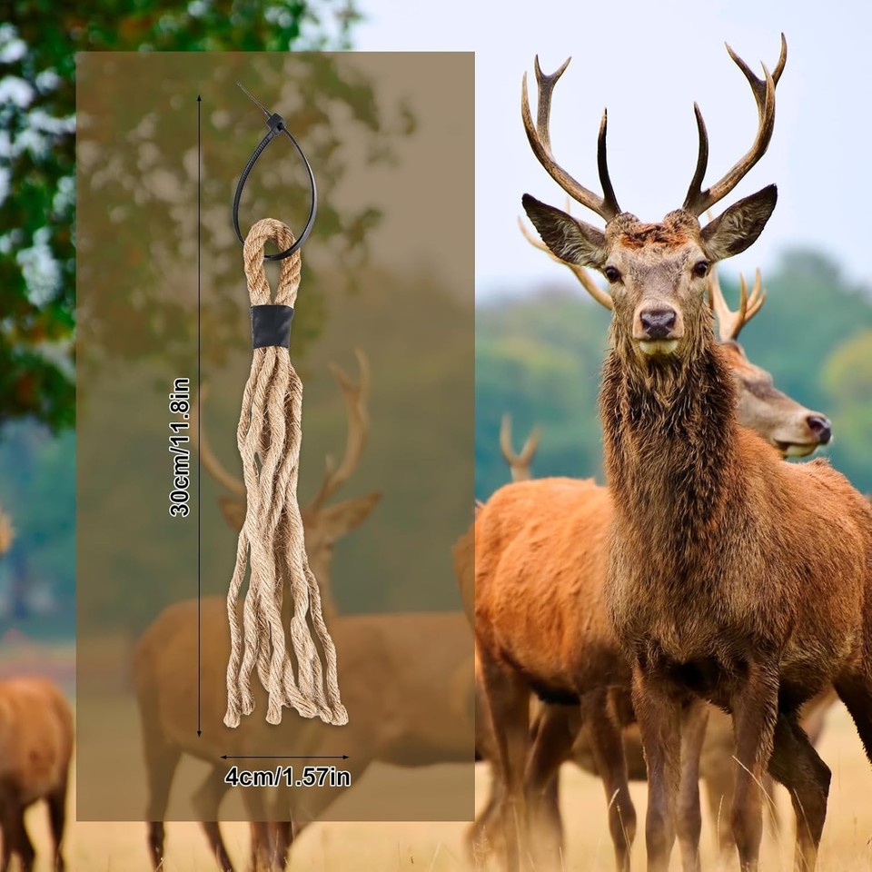 3pcs Hemp Rope for Deer Hunting, Hunting Licking Medium, black, beige ...
