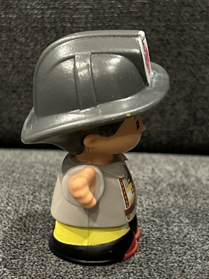Fisher Price Little People Fireman Figure 2016 Fire Chief Fighter Grey ...