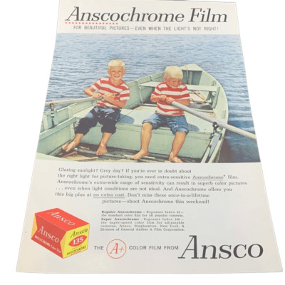 Vintage 1959 Ansco Chrome Film Beautiful Pictures Ad Advertisment | eBay