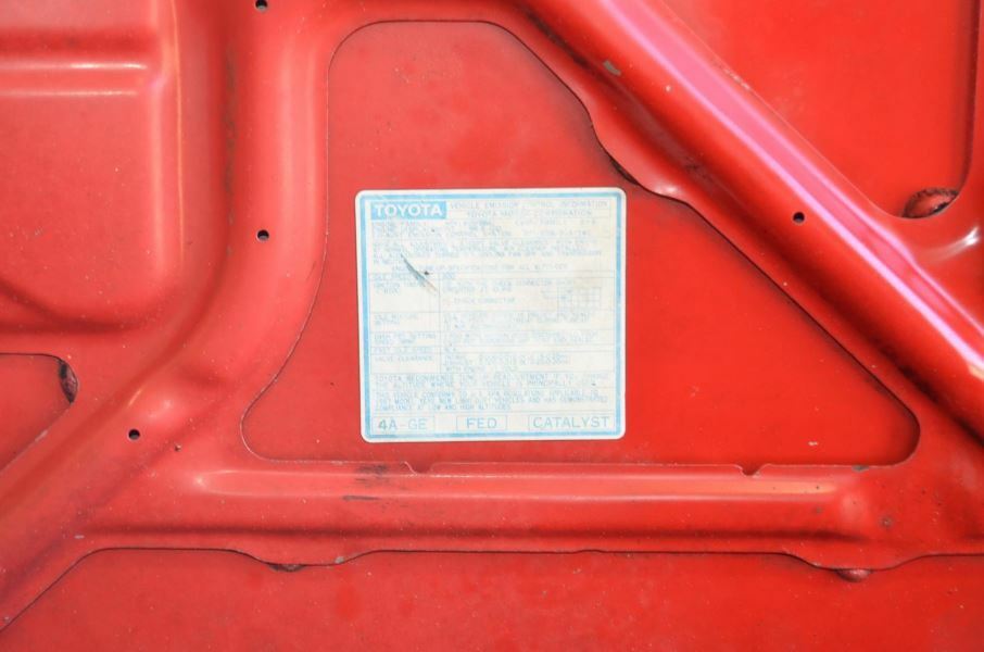 1985-1989 Toyota MR2 AW11 4AGE 1.6L Red Rear Engine Bay Trunk Lid | eBay