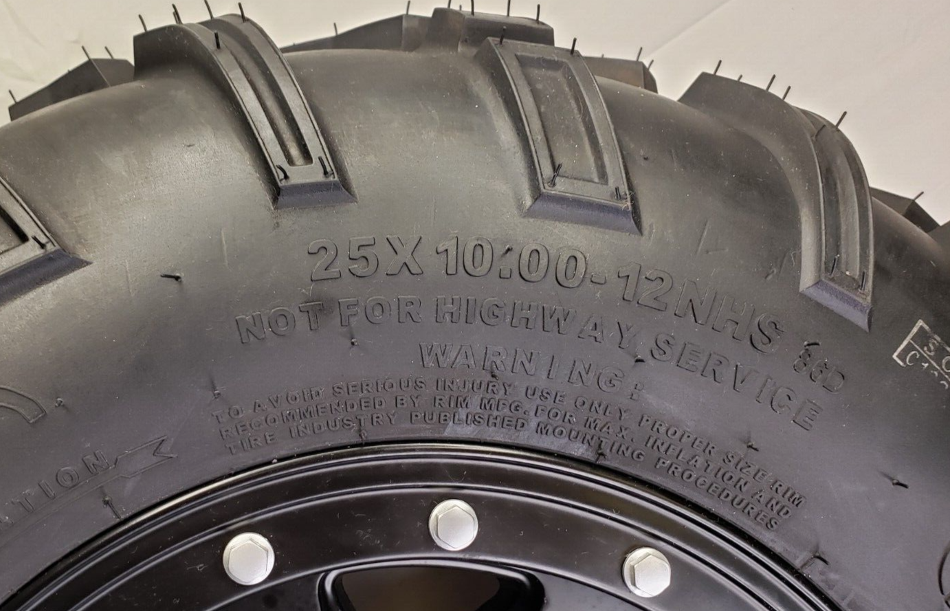 KUBOTA RTV X900 1100 1120 1140 TIREs WHEELs RIMs 25x10-12 440MAG 5/4.5 ...