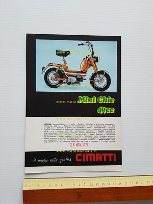 Cimatti 50 Mini Chic 1971 depliant ITALIANO originale | eBay