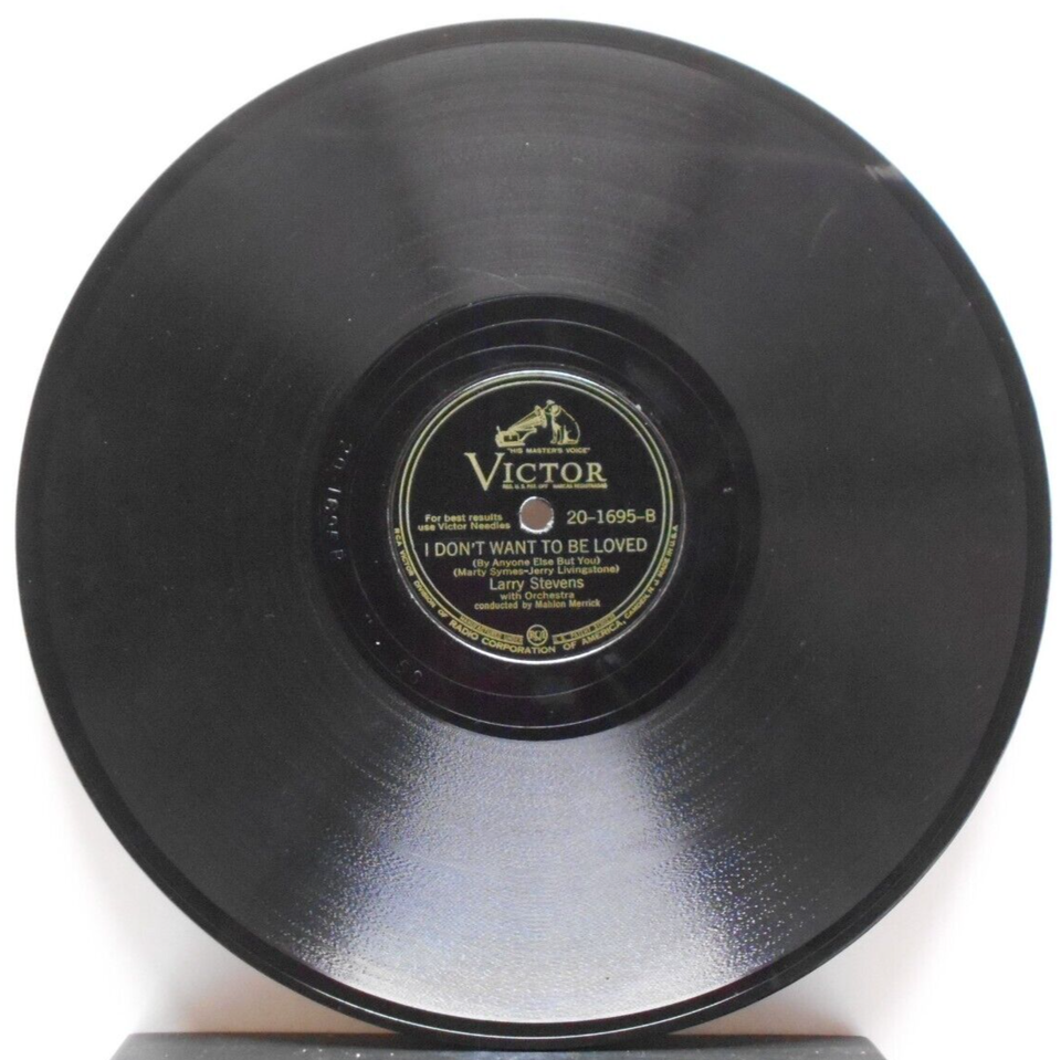 Stars in Your Eyes/Don't Want to Be/Larry Stevens (10", 78 rpm, Victor ...
