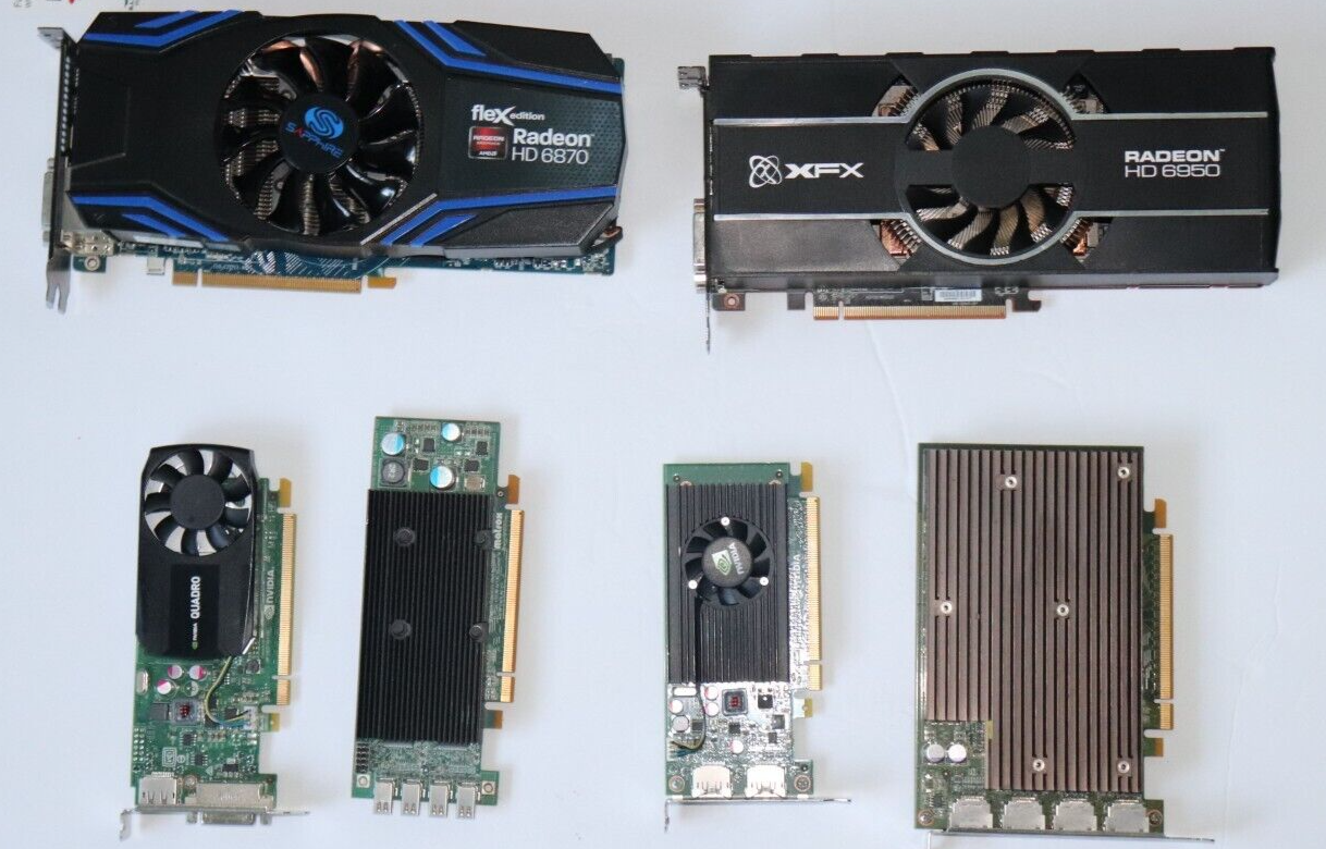LOT of 6 graphics cards - (UNTESTED - SOLD AS IS) - NVIDIA / AMD graphics cards | eBay
