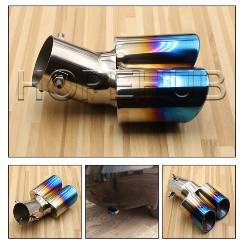 HQ 190mm x 63mm car Exhaust Pipe Universal Exhaust Tail Muffler Tip ...
