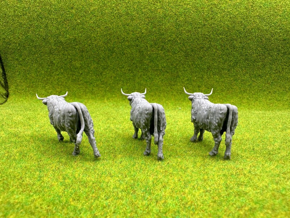 28mm Highland Cattle Herd Cow Wargame Animal Scatter Animal Den ...