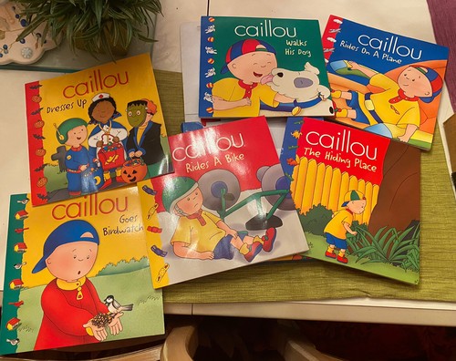 Caillou by Marian Johnson Lot of 6 Books PBS Kids Chouette dog plane ...