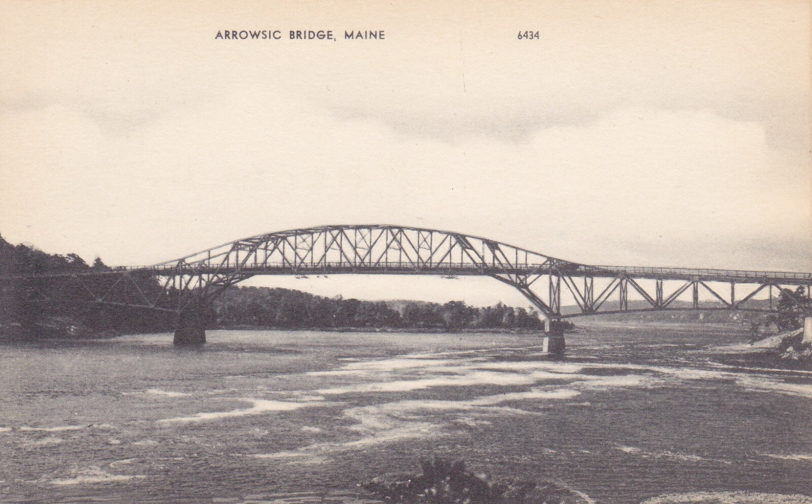 Vintage Photo PC Arrowsic Bridge, Maine | eBay