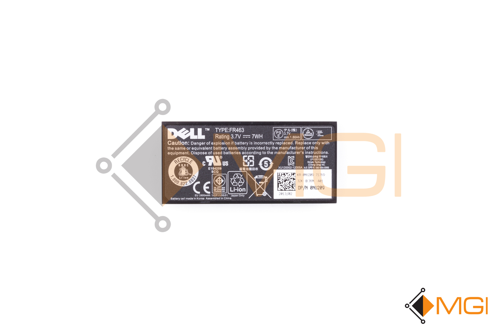 DELL BATTERY FR463 For P9110 PERC5i 6i M9602 M164C NU209 | eBay