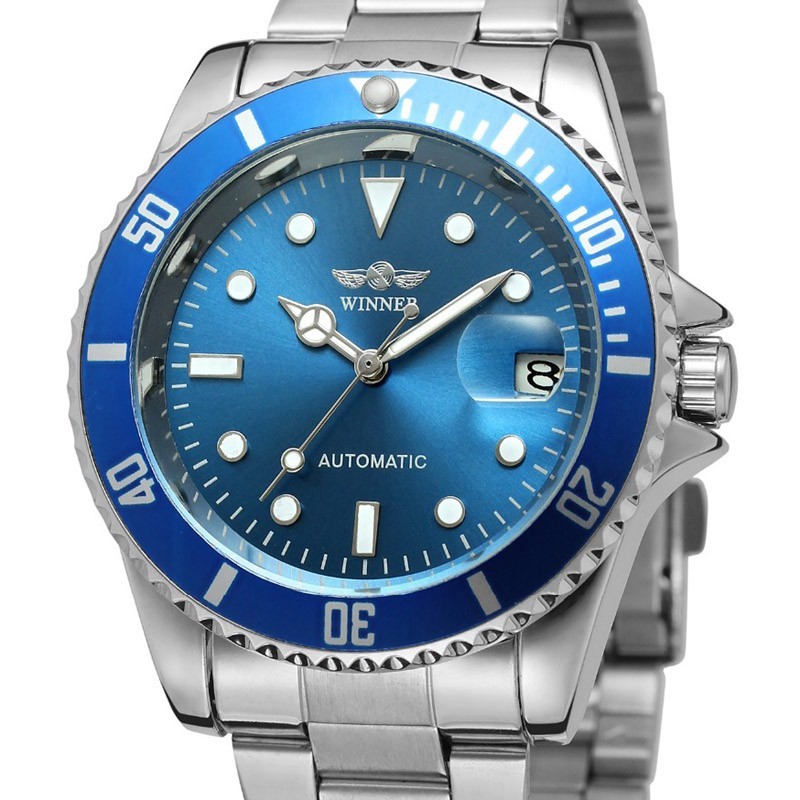 Winner Automatic Mechanical Men's Skeleton Back Wrist Watch Date ...