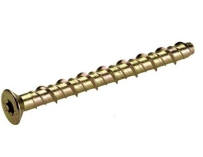 100 M6 X 50mm Genuine Thunderbolt Countersunk Screw Torx Masonry ...