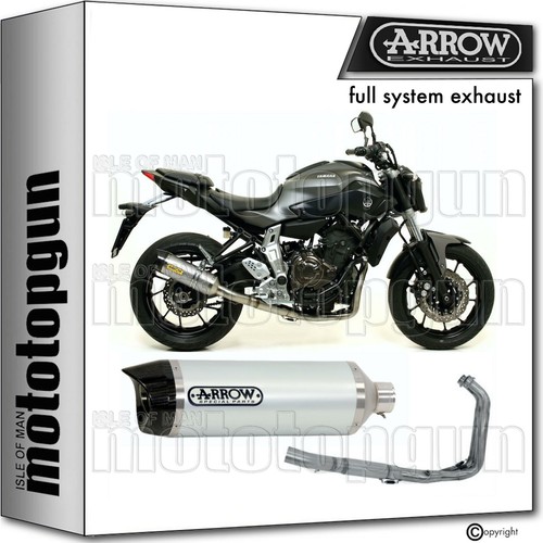 ARROW FULL SYSTEM EXHAUST OK THUNDER ALUMINIUM C YAMAHA MT07 MT 07 2017 ...