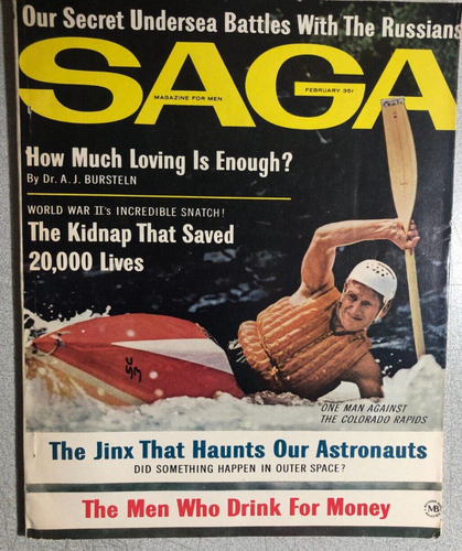 SAGA men's adventure magazine February 1965 | eBay