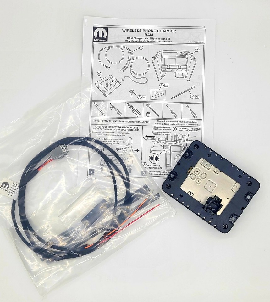 2019+ RAM 1500 DT Wireless Phone Charging Pad Kit NEW OEM MOPAR ...