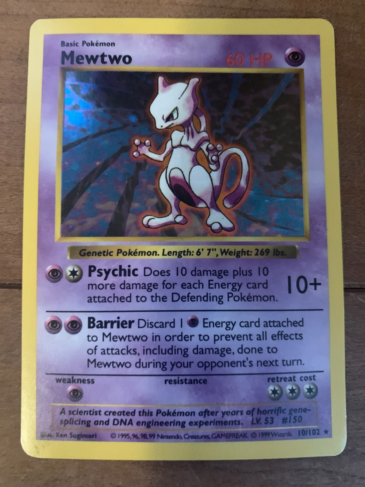 Pokémon TCG Mewtwo Base Set 10/102 Holo 1st Edition Holo Rare | eBay