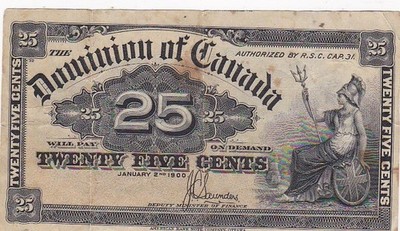 KAPPYSCOINS WC344 CANADA 1900 TWENTY FIVE 25 CENT FRACTIONAL SHIN ...
