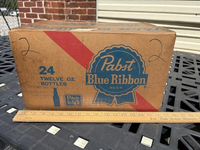 Vintage Pabst Blue Ribbon Beer Box Cardboard Case 24 Empty | eBay