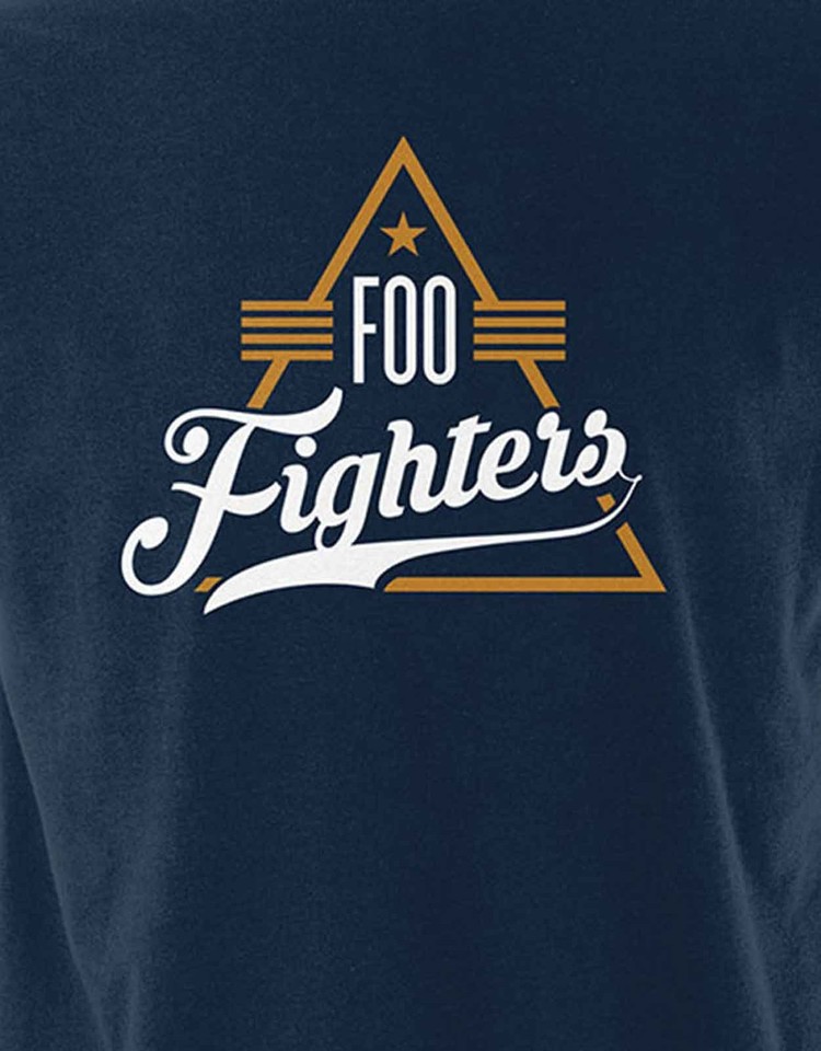 Foo Fighters T Shirt Triangle Band Logo new Official Mens Navy Blue | eBay