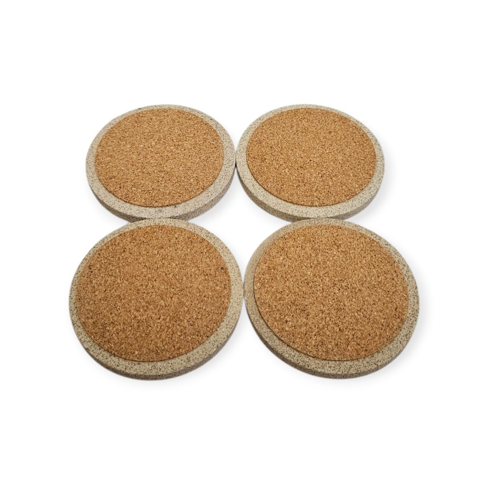Set of 4 Thirstystone South Fork Ranch Sandstone Coasters Cork Base 4 ...