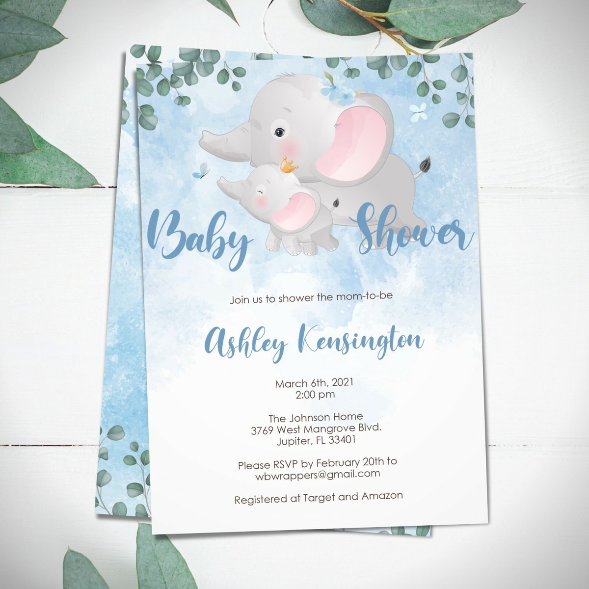 Elephant Baby Shower Invitations To Print Boho Gold Elephant Baby