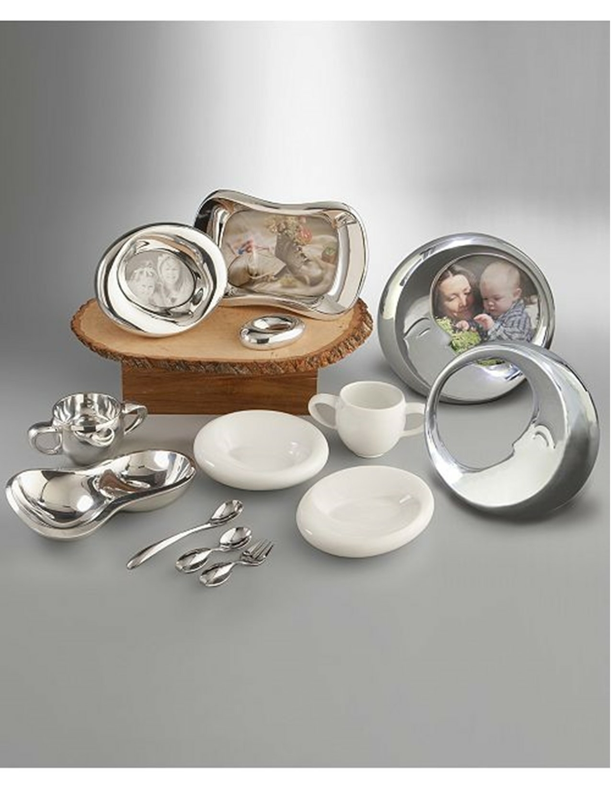 Nambe Baby Crescent Moon Round Frame, Silver Plate and Glass, 6.25 ...